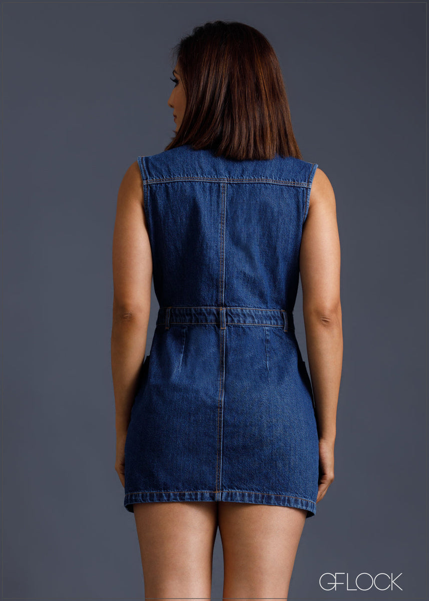 Mid Blue Pinafore - 270124 – GFlock Global
