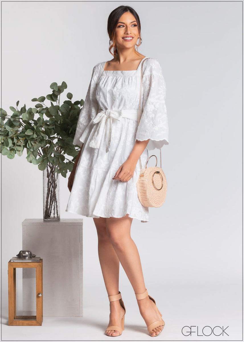 Embroidery Detailed Dress - CL1202 – GFlock Global